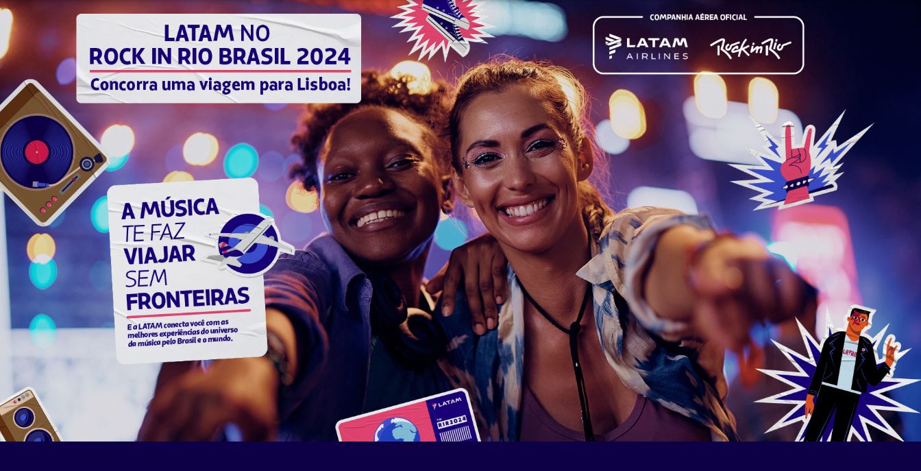 Promoção LATAM no Rock in Rio: Viagem para Lisboa!