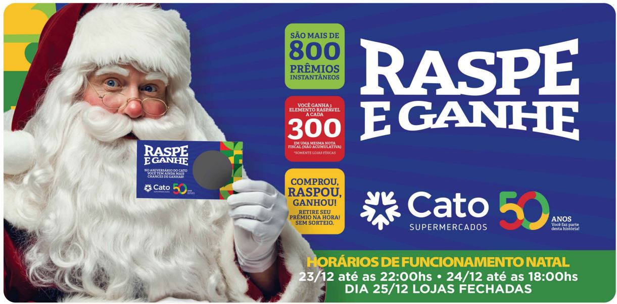 Raspe Ganhe Cato Supermercados Indaiatuba: Concorra a Vales!